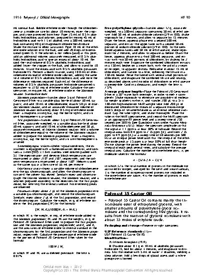 Polyoxyl 35 Castor Oil | Chemistry Information PDF | PharmaCompass.com