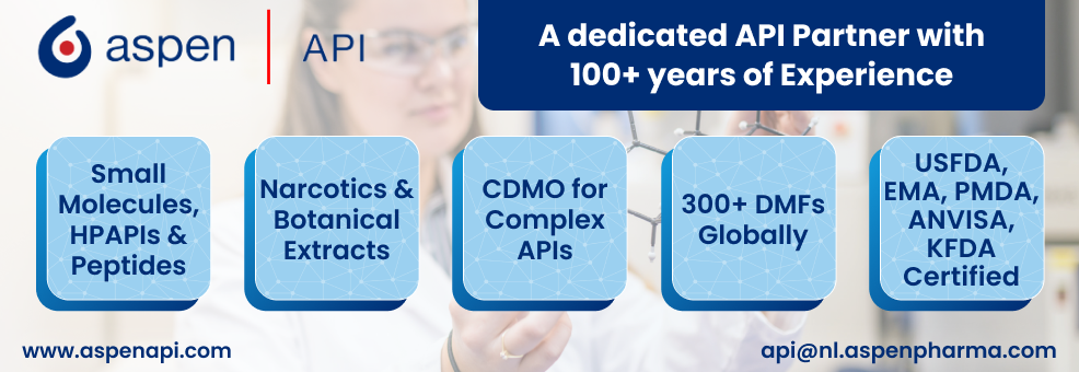 Aspen API DMF, CEP, Written Confirmations, FDF, Prices, Patents ...