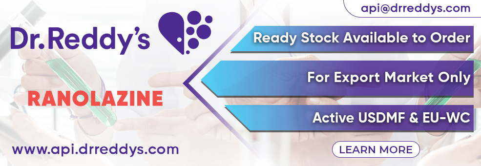 Ranolazine API Manufacturers | Suppliers | Drug Master Files (DMF ...