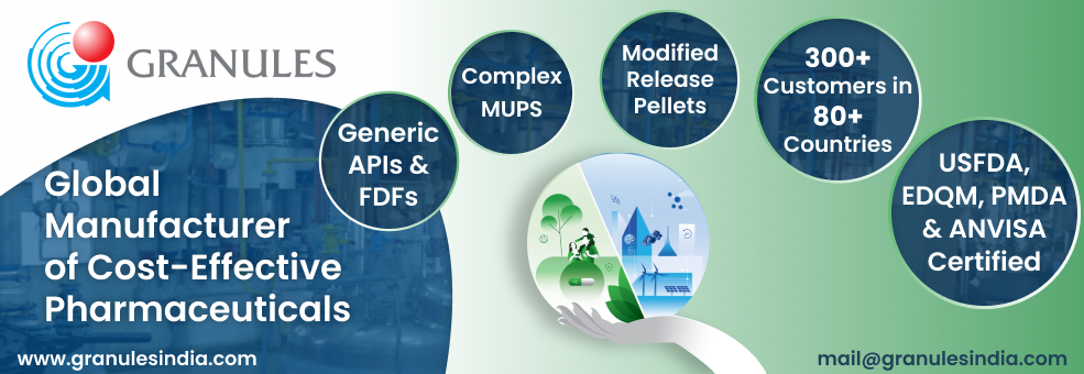 Granules India Limited DMF, CEP, Written Confirmations, FDF, Prices ...