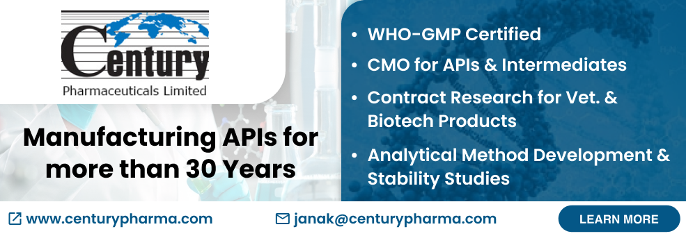 Century Pharmaceuticals DMF, CEP, Written Confirmations, FDF, Prices ...