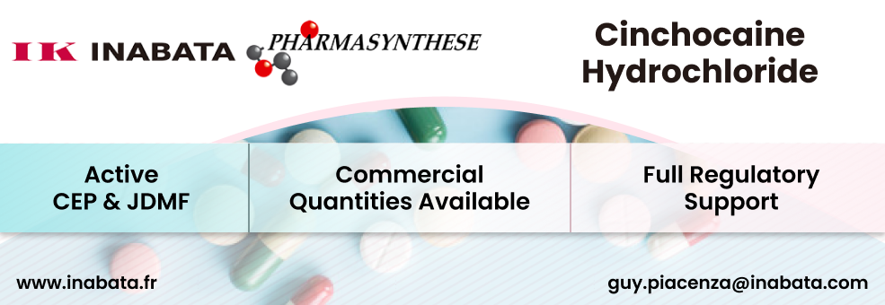 Cinchocaine Hydrochloride API Manufacturers | Suppliers | Drug Master ...