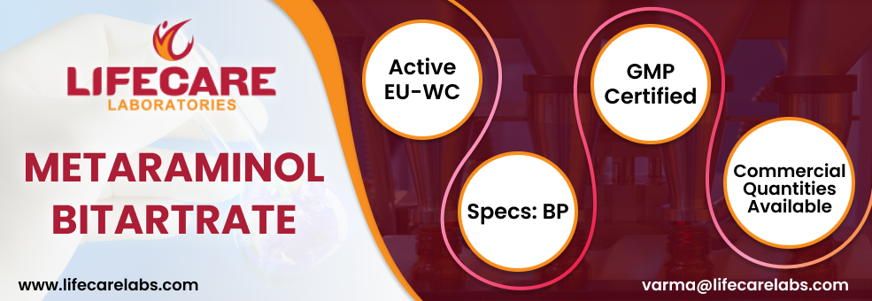 Metaraminol Bitartrate API Manufacturers | Suppliers | Drug Master ...