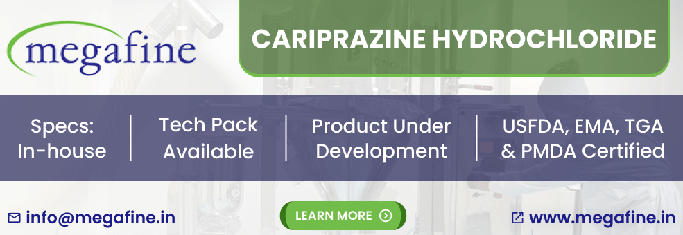 Cariprazine - Uses, DMF, Dossier, Manufacturer, Supplier, Licensing ...