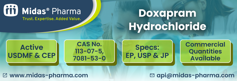 Doxapram Hydrochloride API Manufacturers | Suppliers | Drug Master ...