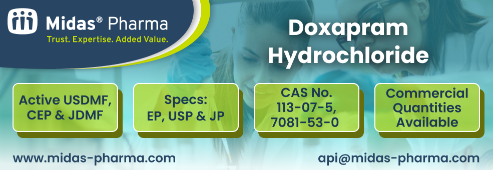 Doxapram Hydrochloride API Manufacturers | Suppliers | Drug Master ...
