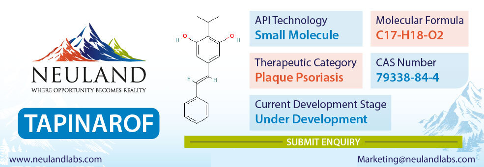Tapinarof - Uses, DMF, Dossier, Manufacturer, Supplier, Licensing ...