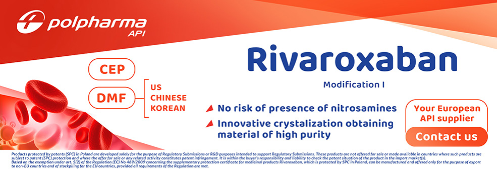 Rivaroxaban | Price | per kg | USD | PharmaCompass.com