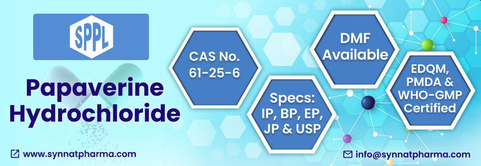 Papaverine Hydrochloride API Manufacturers | Suppliers | Drug Master ...