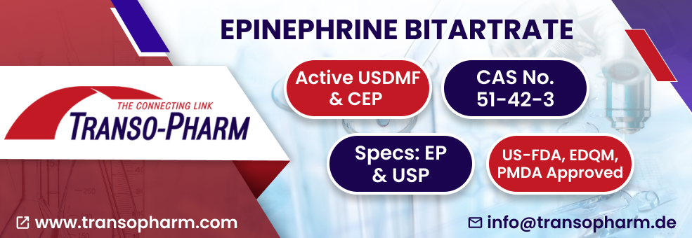 Epinephrine Bitartrate API Manufacturers | Suppliers | Drug Master ...