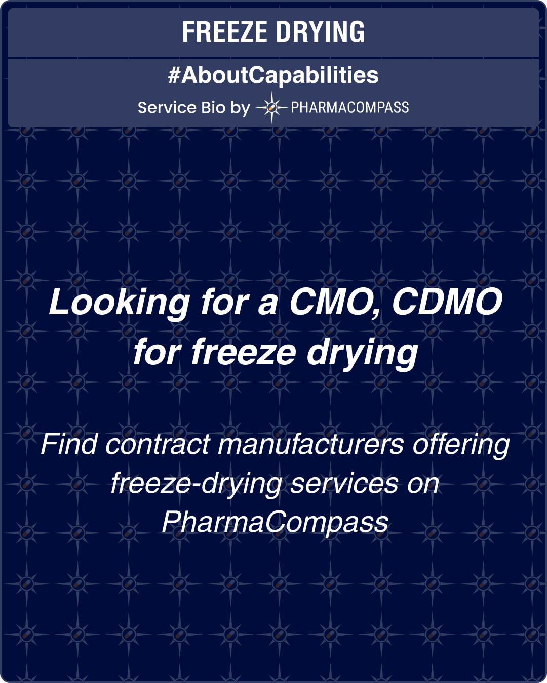 Lyophilization Services | Freeze Drying | Fill Finish | CMO