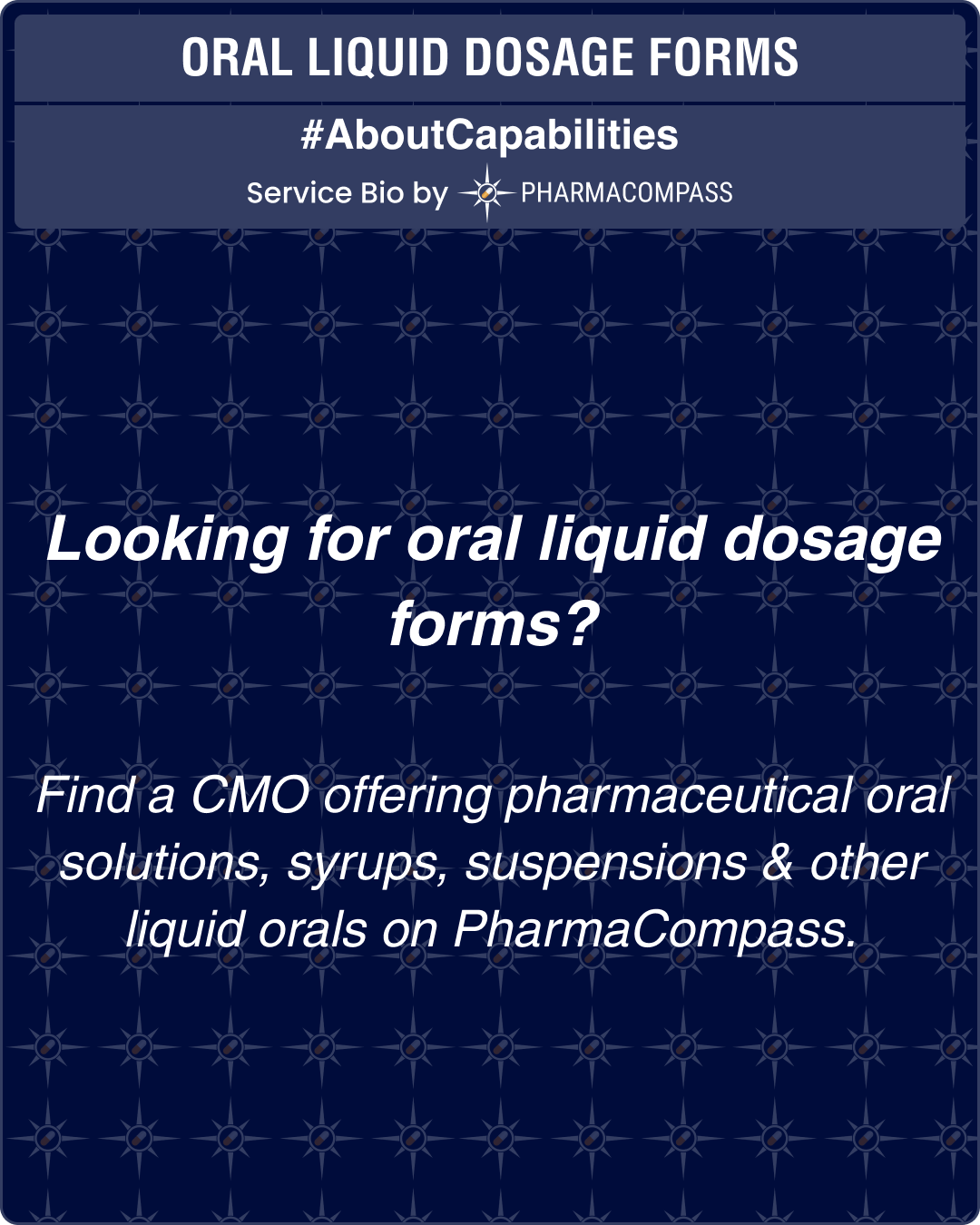 Oral Liquids | Non-Sterile Solutions & Suspensions | CMO