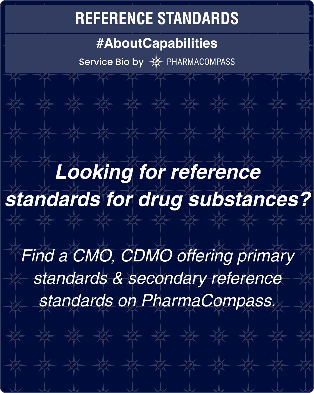 Reference Standard | Secondary & Primary Standards | CMO