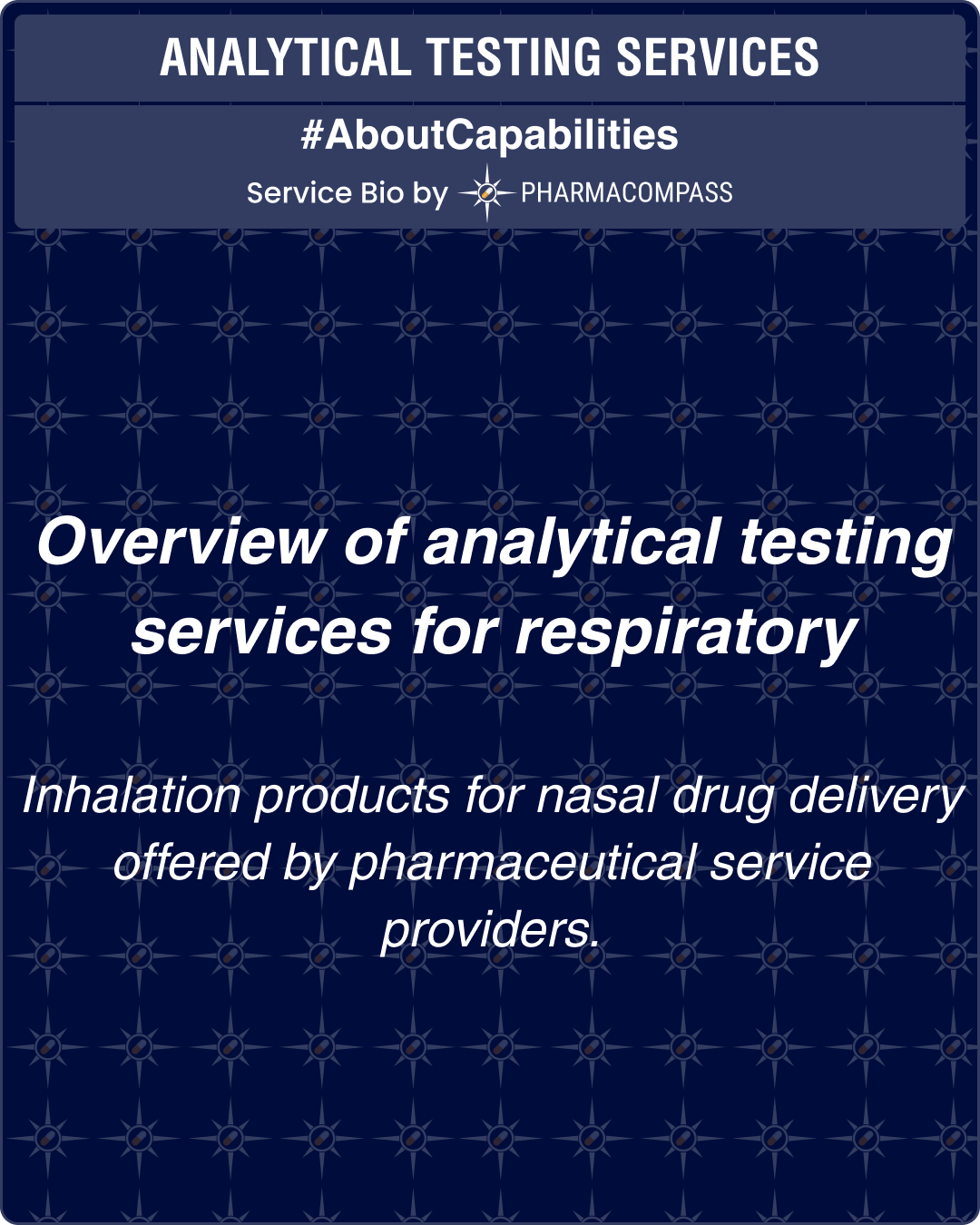 Analytical Testing for Inhalers | Aerosols | Nasal Sprays
