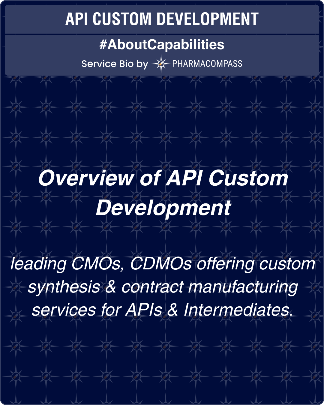 API CDMO | Drug Substance Development | Custom Synthesis