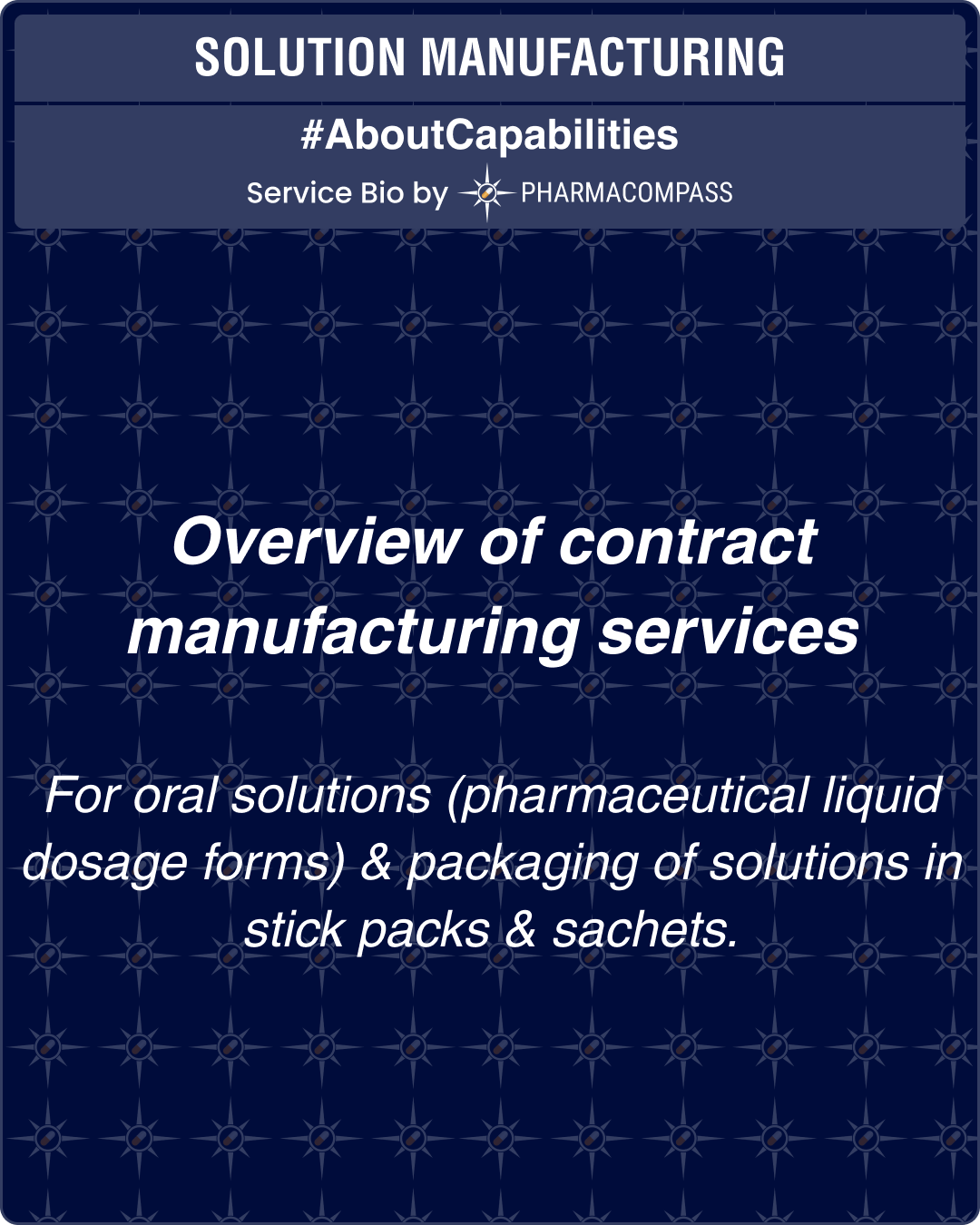 Oral Solutions | Liquid Contract Manufacturing | Stick Packs