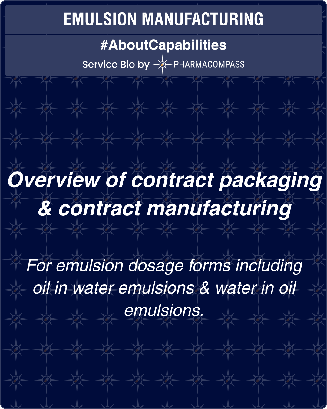Contract Manufacturing | Emulsion Formulations | CDMO | CMO