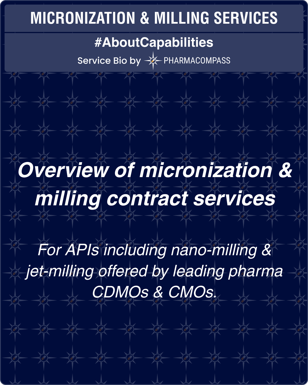 API Contract Manufacturing | Micronization & Milling | CMO