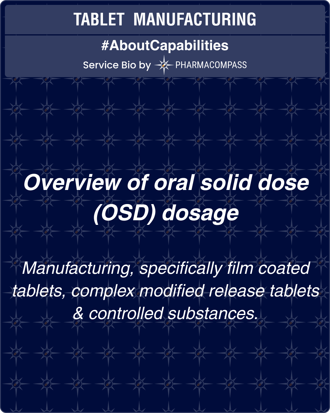 CDMO | CMO | Tablet formulation development & commercialization