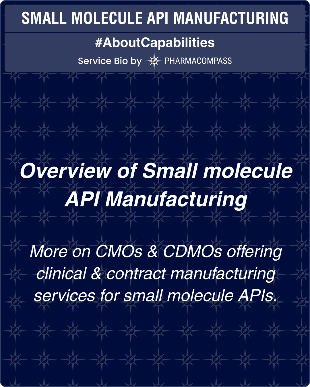 Contract Manufacturing | Small molecule APIs | CMO | CDMO