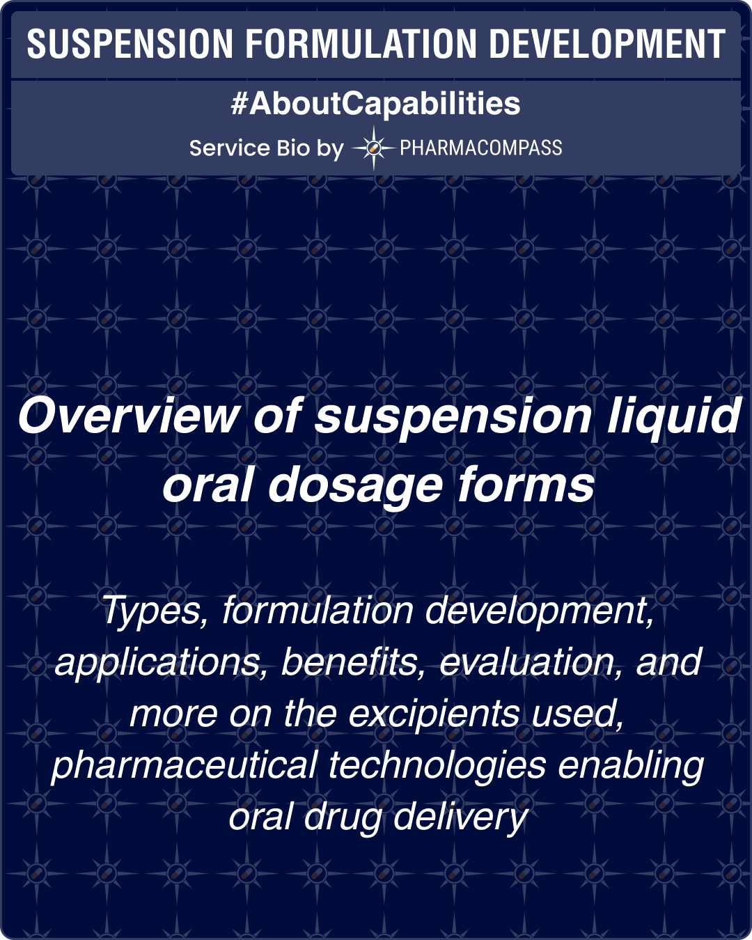 CDMO | CMO pharmaceutical suspension for oral drug delivery