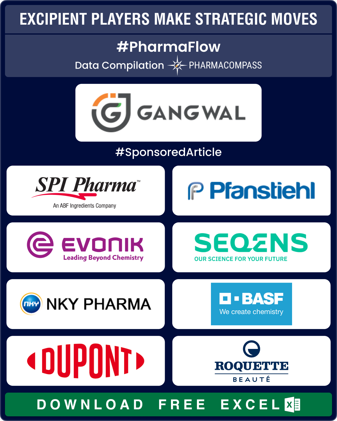 Major Excipient Companies in 2024 | Radio Data Compilation