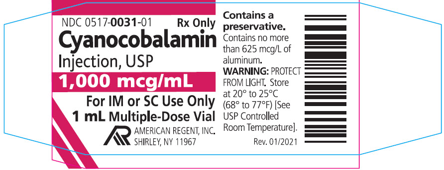 NDC Code 0517-0031-01 - Vitamin B12 | pharmacompass.com