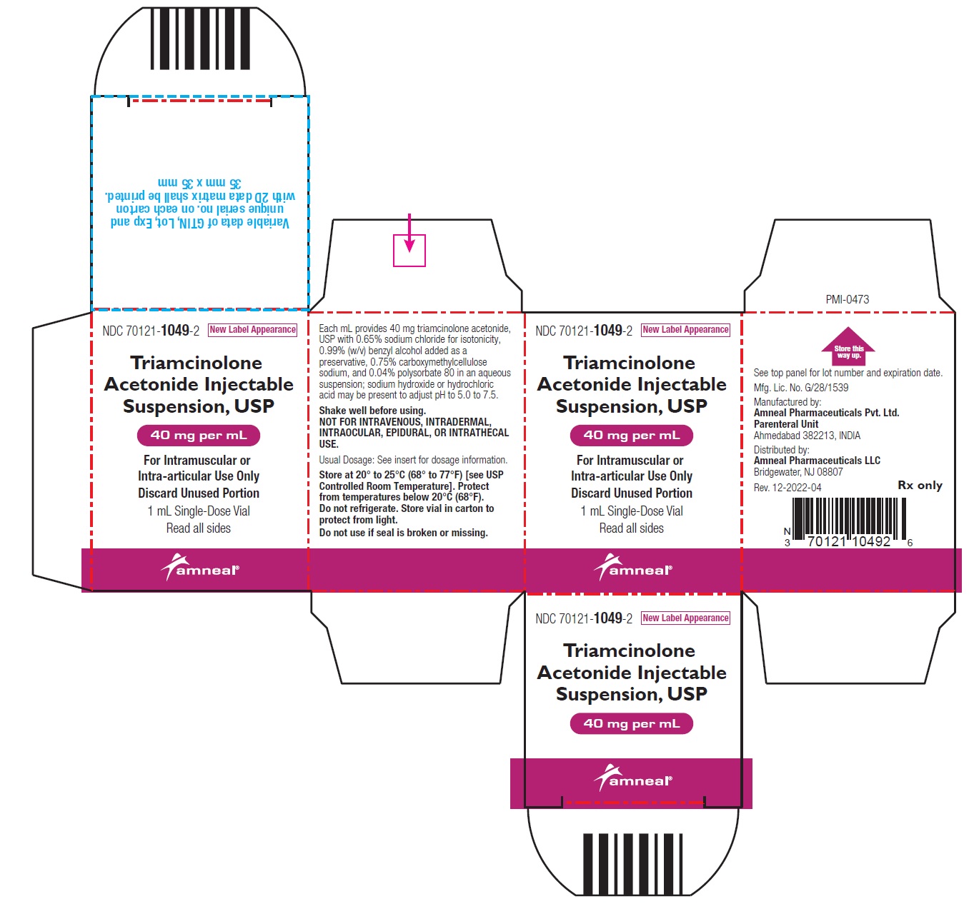 NDC Code 70121-1049-1 - Triamcinolone Acetonide | pharmacompass.com